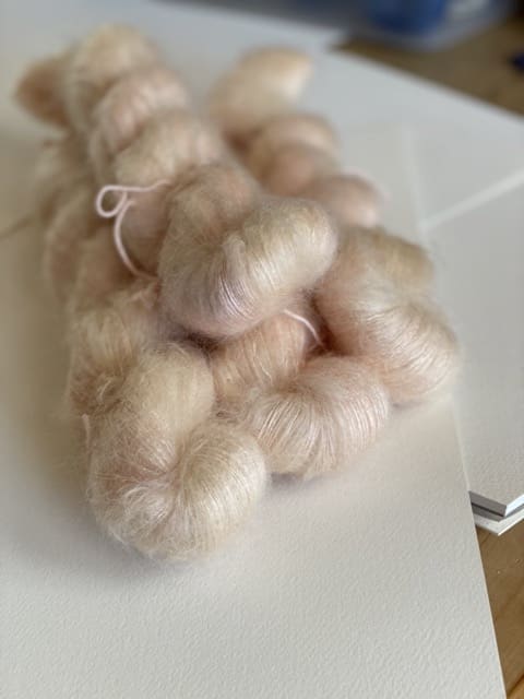 Apricot Cream Silk Mohair Lace - Circus Tonic Handmade