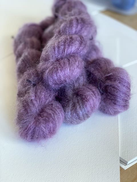 Shiny Grape Silk Mohair Lace - Circus Tonic Handmade