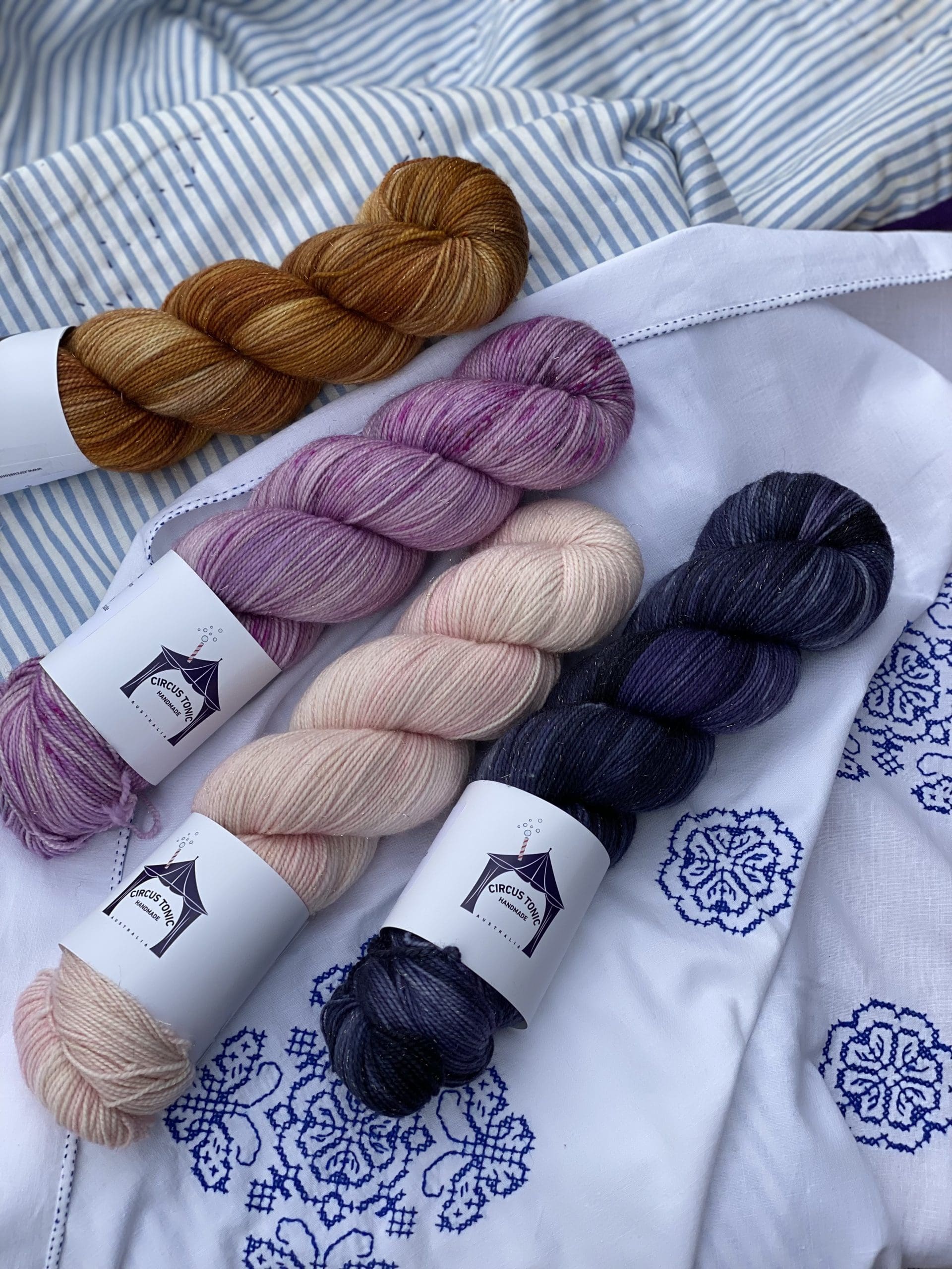 Curious Handmade 2024 MKAL 4 Skein Set Wisteria - Circus Tonic Handmade