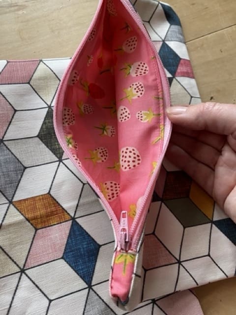 Hexagon Pencil Case Notions Pouch - Circus Tonic Handmade