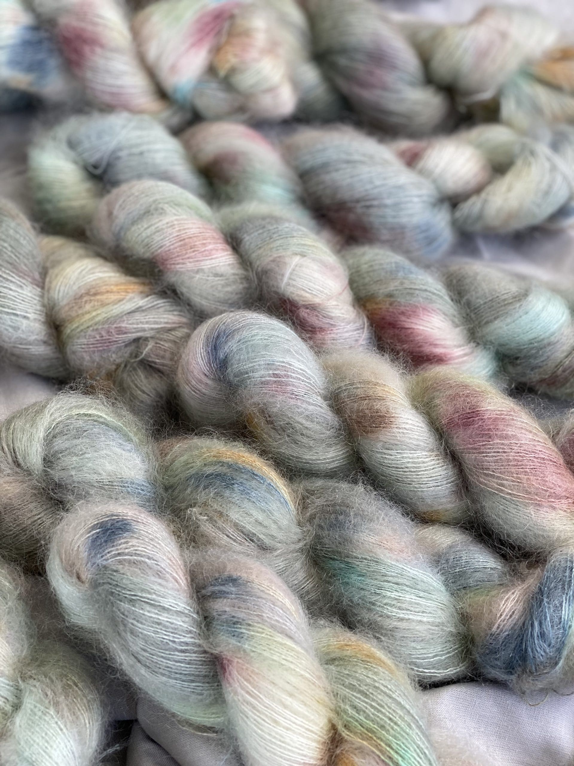 Flannel Flower Fiesta Silk Mohair Lace - Circus Tonic Handmade